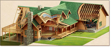 Log & Timber Home Design Center: Log Home Materials Specifications